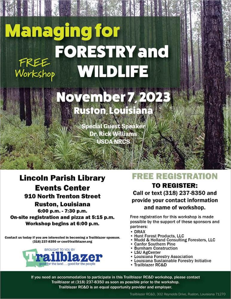 Trailblazer Tuesday: Forestry and Wildlife - Lincoln Parish Library