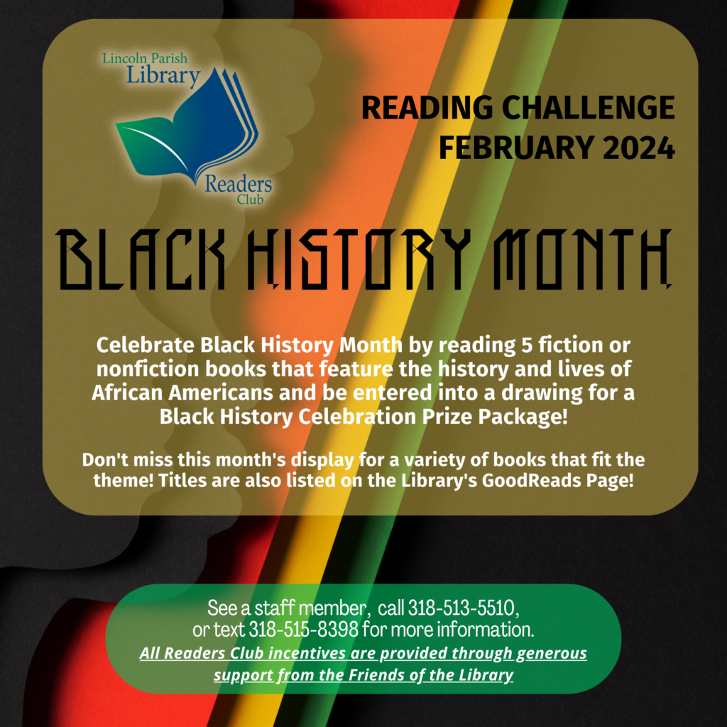 Black History Month Reading Challenge - Lincoln Parish Library