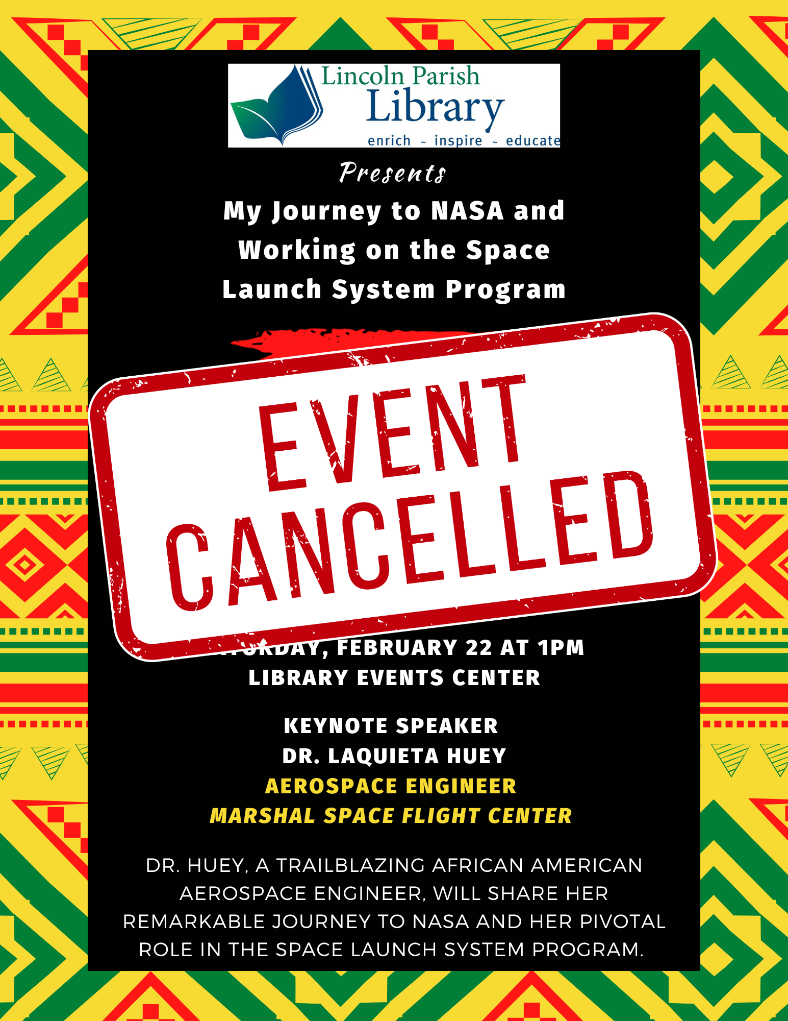 LPL present Dr. Laquita Huey, NASA - Lincoln Parish Library