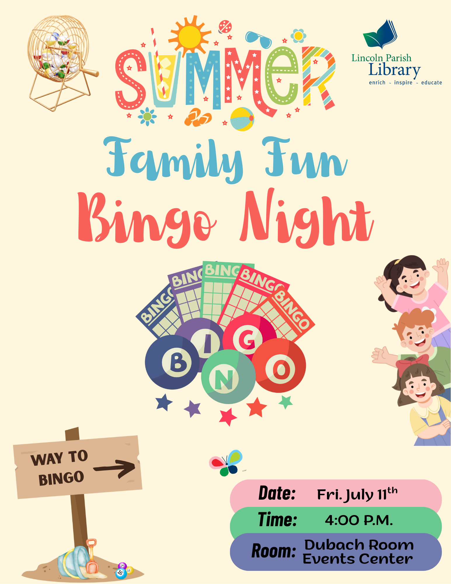 Family Fun Bingo - Lincoln Parish Library