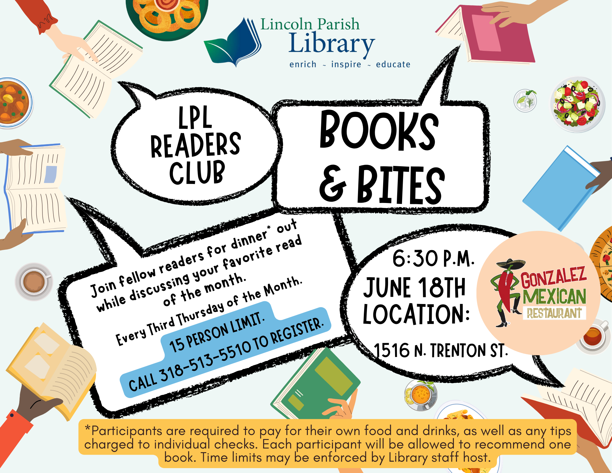 Books & Bites - Lincoln Parish Library
