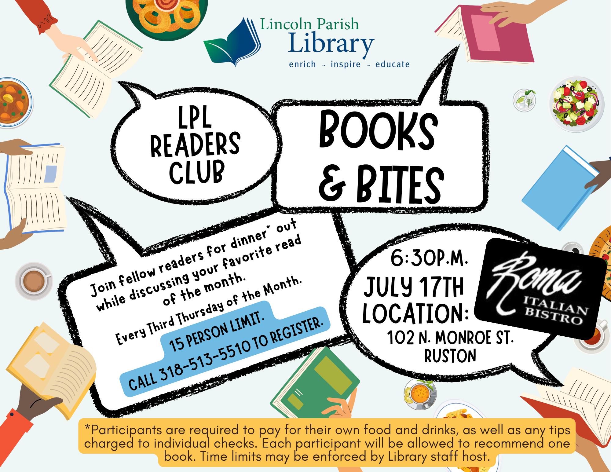 Books & Bites - Lincoln Parish Library